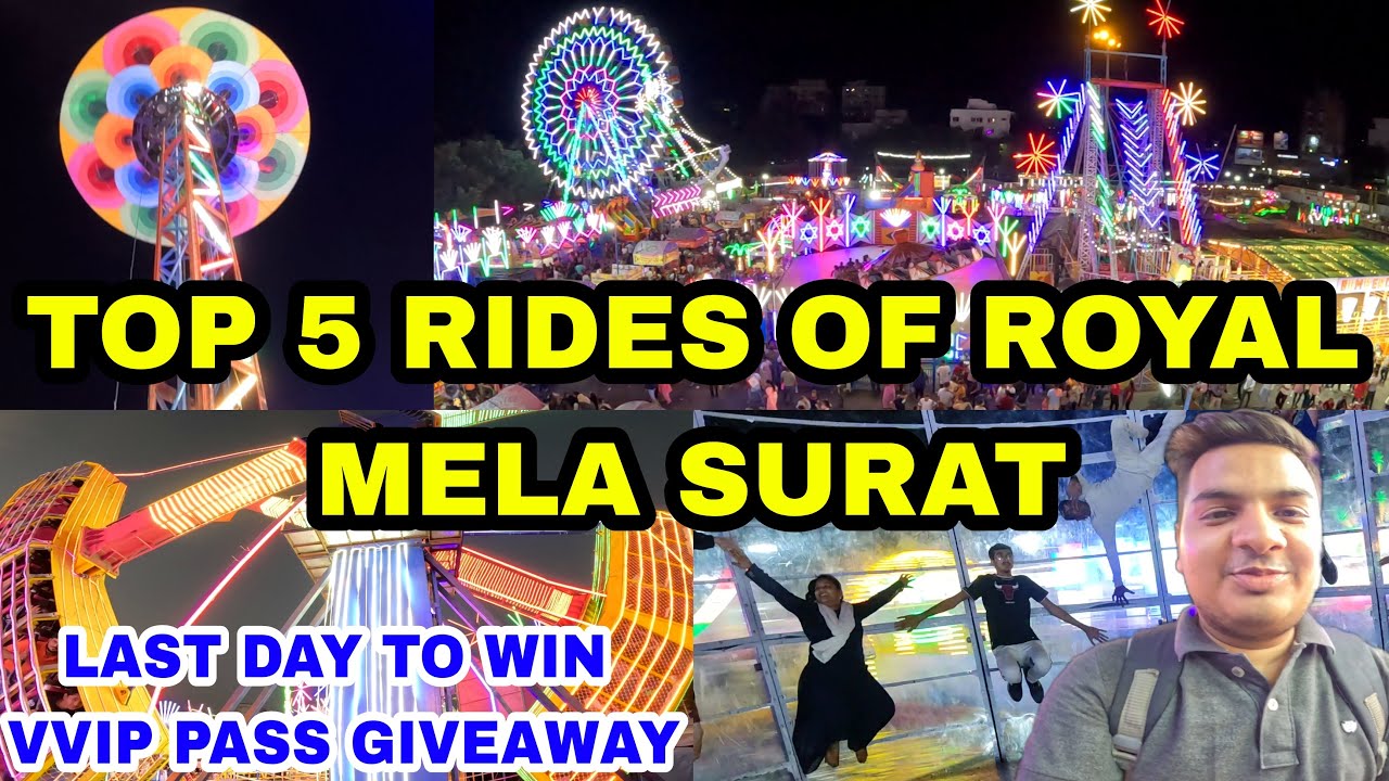 Top 5 Rides of Royal Mela Surat | VVIP Pass Giveaway in Surat | Surat ...