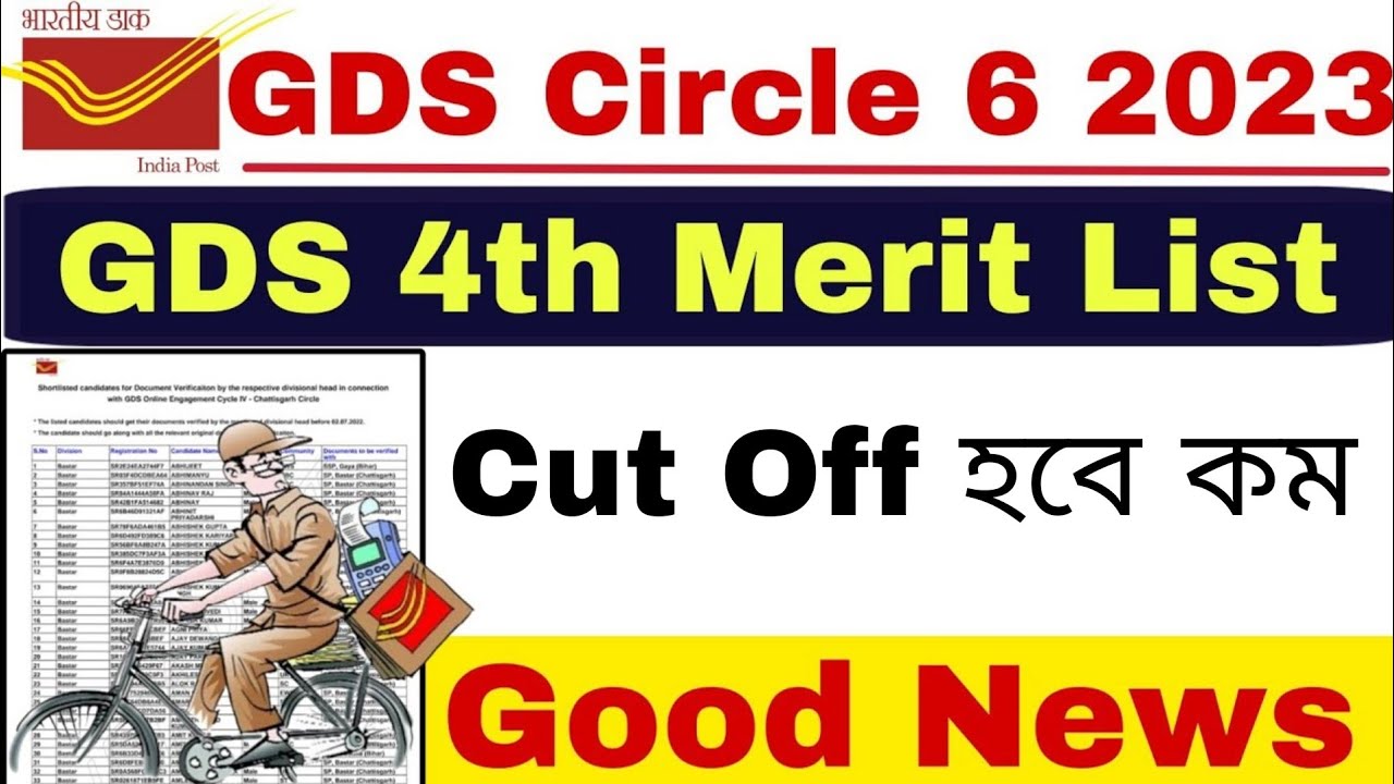 GDS Circle 6 4th Merit List 2023 | GDS 4th Merit List Cut Off 2023 ...