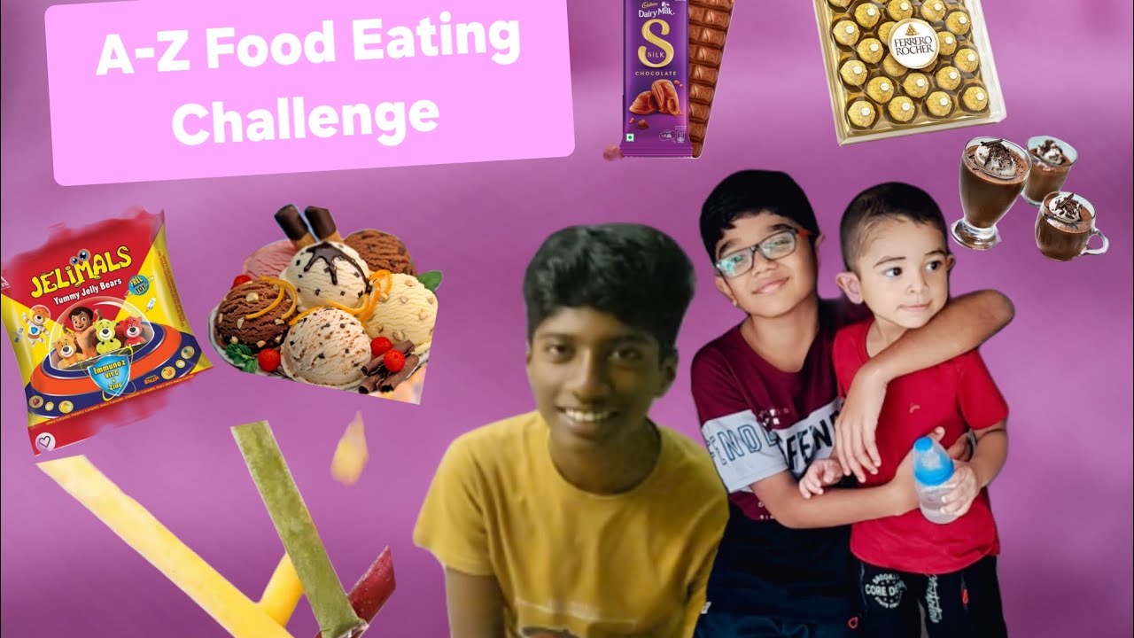 A-Z food eating challenge 🍳🥙🍲🥮🍦🍫🧁🍰 - YouTube