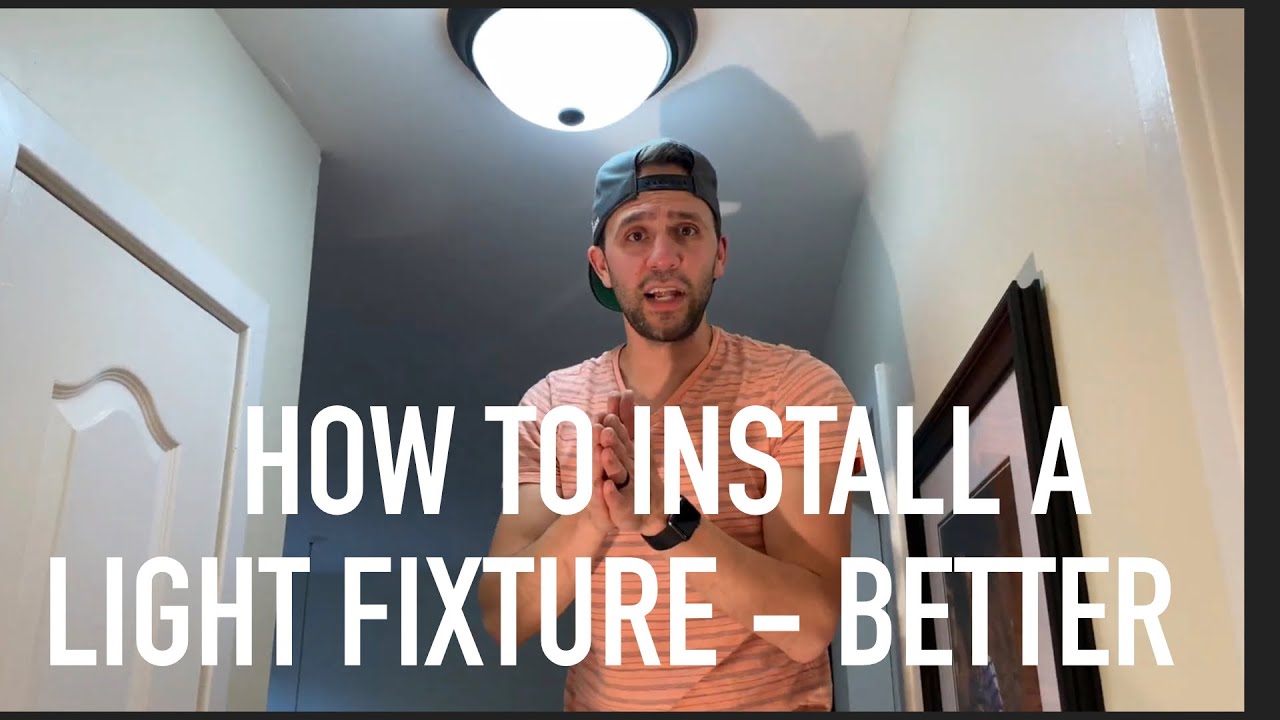 Easy way to install a light fixture - YouTube
