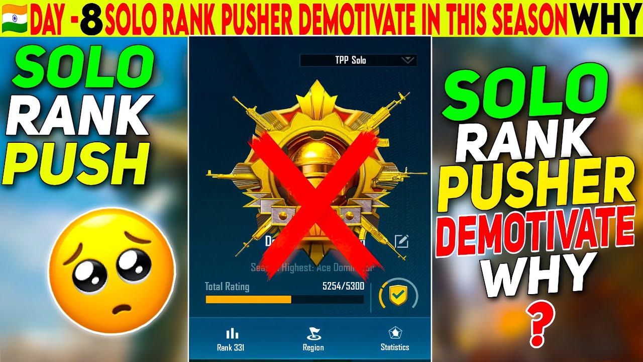 (𝙎𝙊𝙇𝙊 𝙏𝙋𝙋) 🇮🇳 DAY - 8 : SOLO RANK PUSHER DEMOTIVATE AND QUIT RANK ...