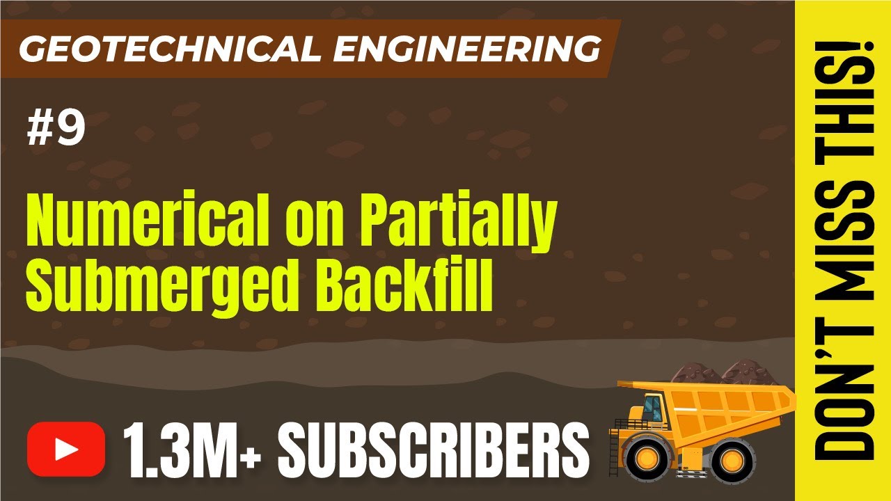Numerical on Partially Submerged backfill | Earth Pressure Theories ...