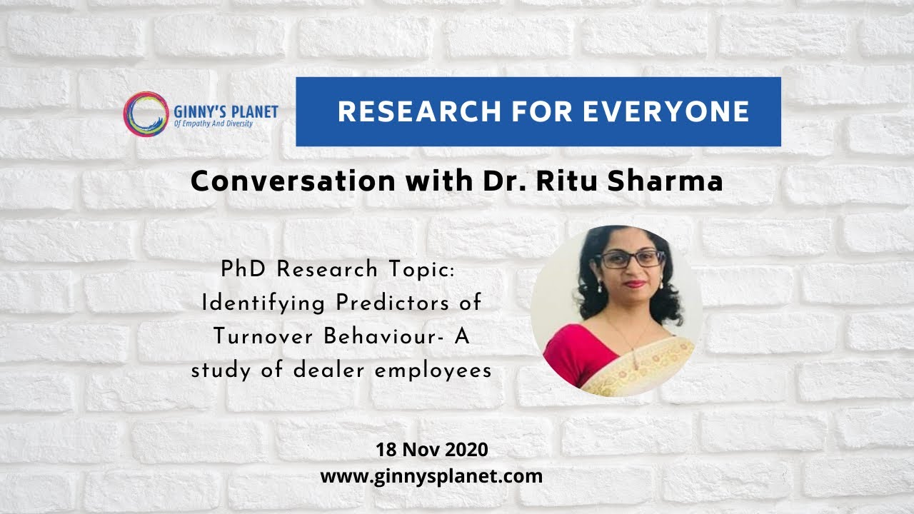 #Research4everyone: Dr. Ritu Sharma talks about her PhD research ...