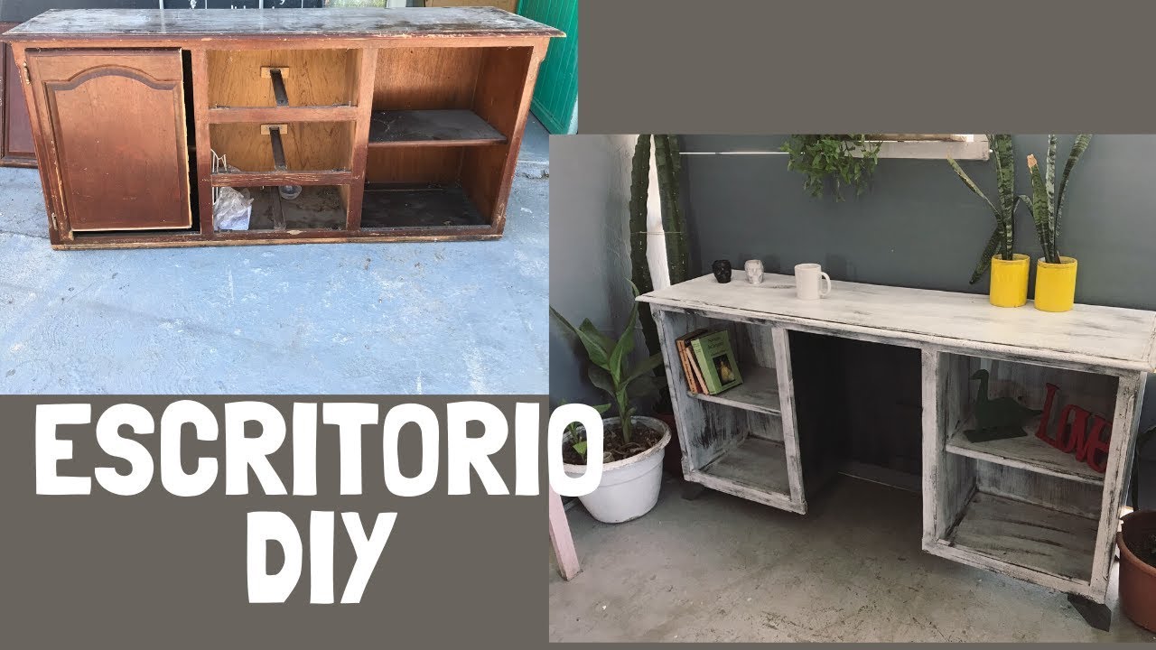 HACER UN ESCRITORIO DIY - FÁCIL Y RÁPIDO - YouTube