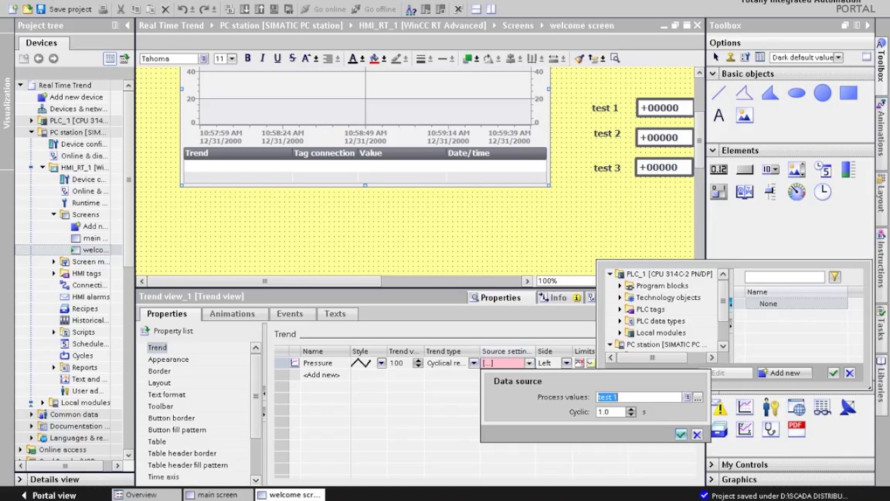 Trend Configuration in RT Advanced Using TIA Portal - YouTube