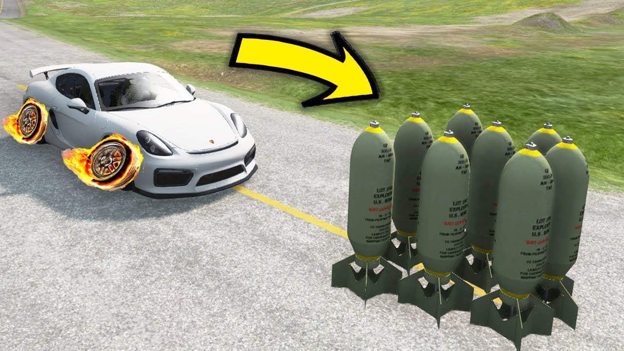 Cars vs Nuclear Giant Bomb - Epic BeamNG Drive - YouTube