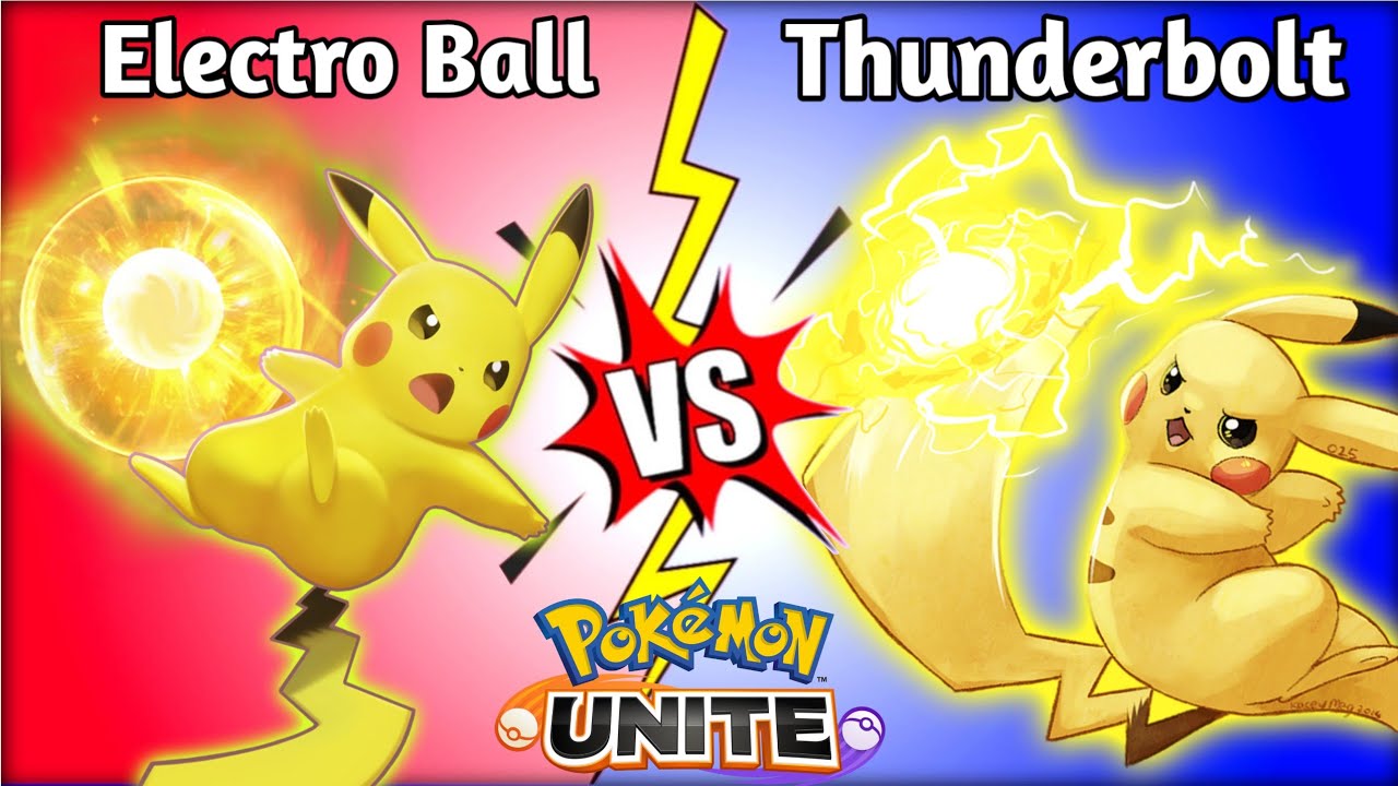 Pikachu's Electro Ball vs Thunderbolt Comparison | Pokemon Unite - YouTube