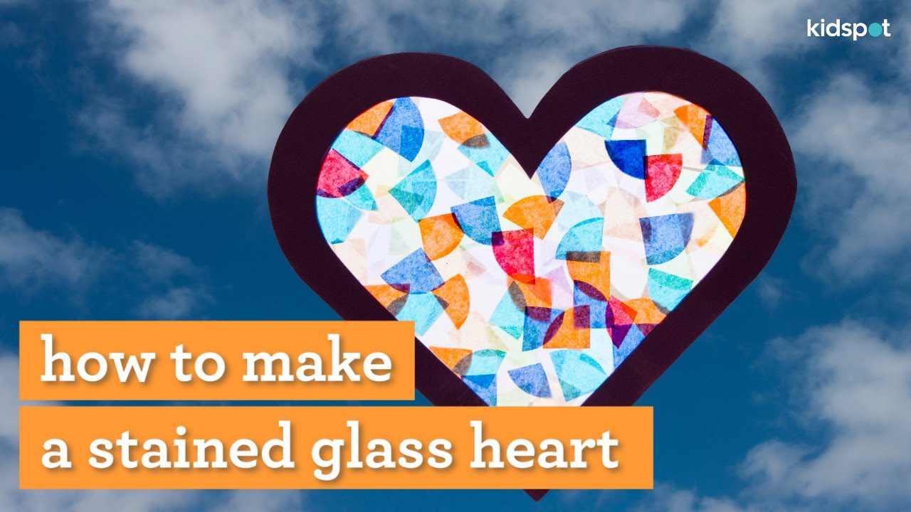 How to make a stained glass heart for Valentine's Day - YouTube