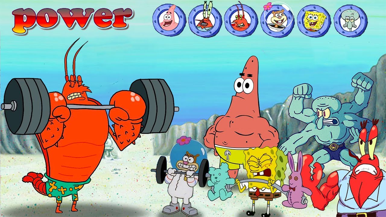 Larry The Lobster vs Best Players: Spongebob, Patrick, Sandy, Squidward ...