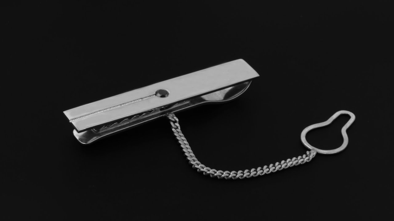 Cómo hacer sujetador de corbata en Plata con Diamante negro? (Tie bar ...