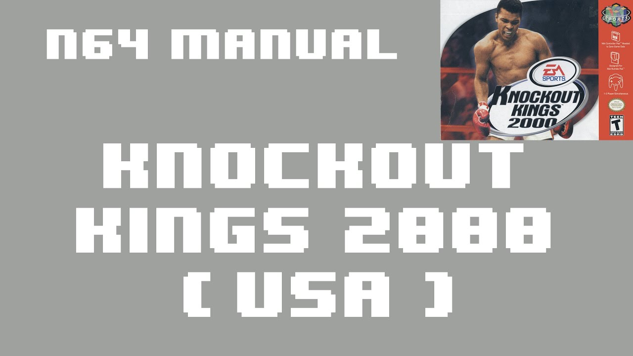 [N64 Manual] Knockout Kings 2000 (USA) - Nintendo 64 Game Instructions ...