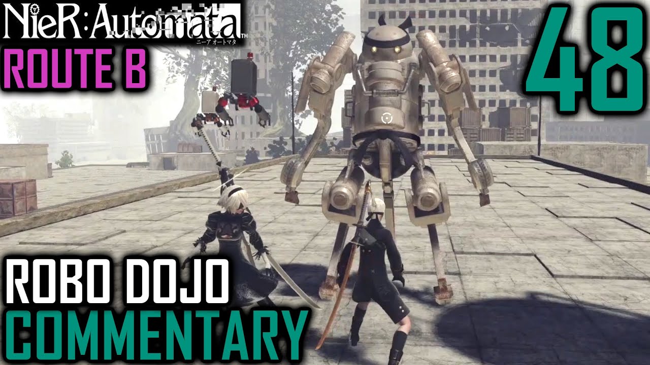 Nier Automata Walkthrough Part 48 - Data Analysis Freak, Game Dev Machine & Robo Dojo (Route B ...