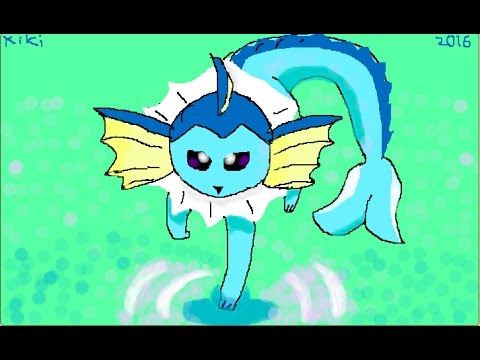 Animal Jam Art Studio : Pokemon Vaporeon Speedpaint - YouTube