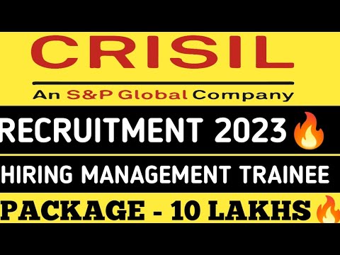 CRISIL Off Campus Drive 2023 : Hiring for Freshers as Management ...