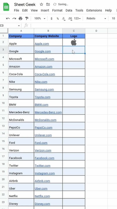 How to get company logos into Google Sheets! 🥳 #googlesheets #spreadsheet #excel #exceltips ...