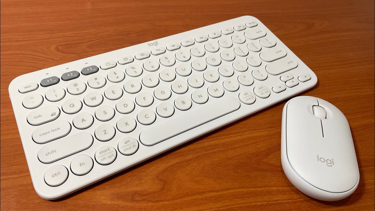 Logitech K380 keyboard and M350 Pebble mouse - YouTube