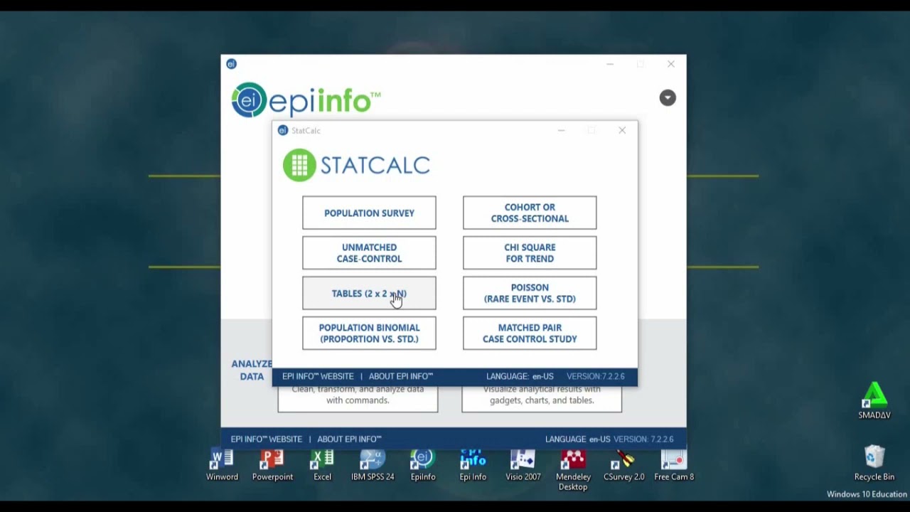 Epi Info 7 Statcalc - YouTube