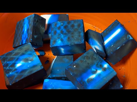 Extra Dusty Crispy Blue Dip Dyed Fresh Unbranded Chalk - YouTube
