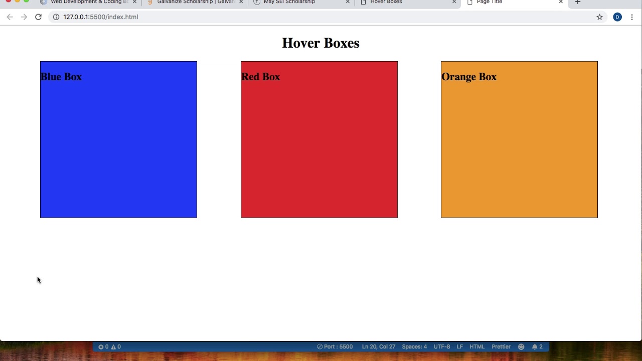 Hover Boxes - YouTube