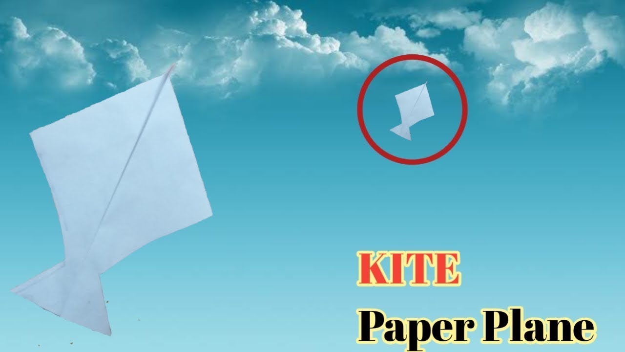 How to make a paper kite plane that fly far Origami kite plane - YouTube