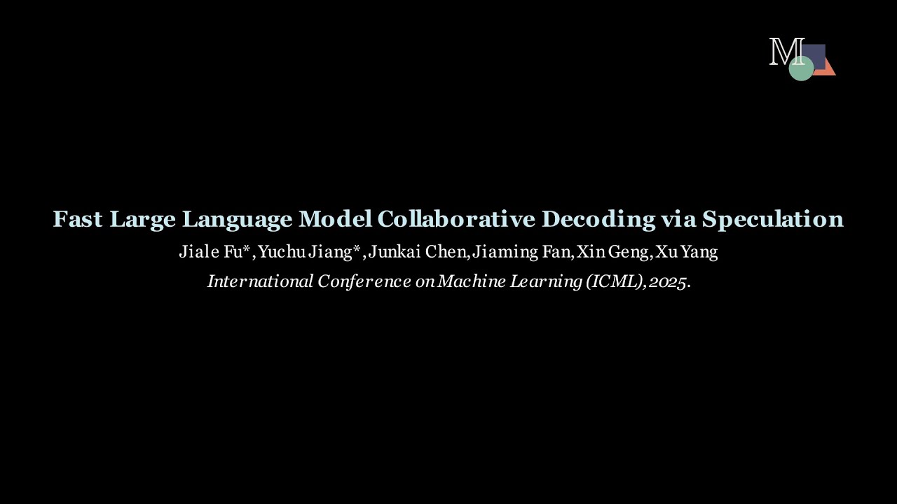 "Fast LLM Collaborative Decoding via Speculation" Explained (Manim ...