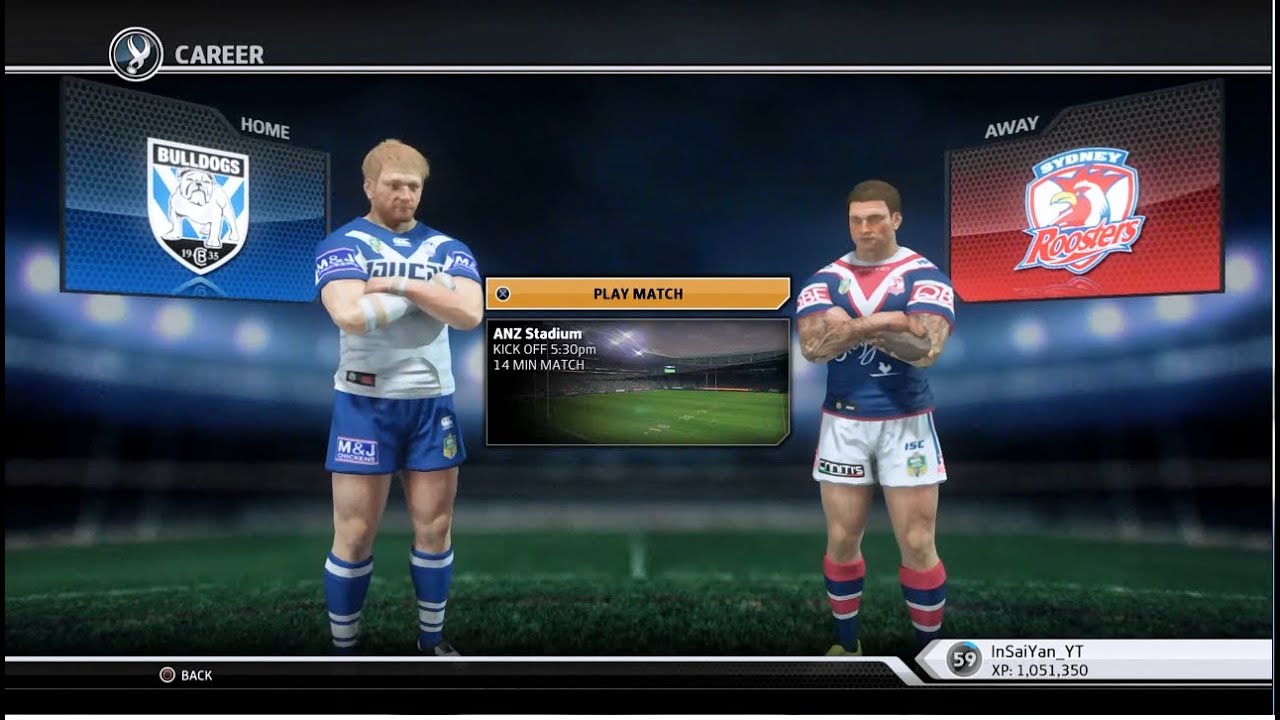 Rugby League Live 3 - Roosters Career (Round 10) - YouTube