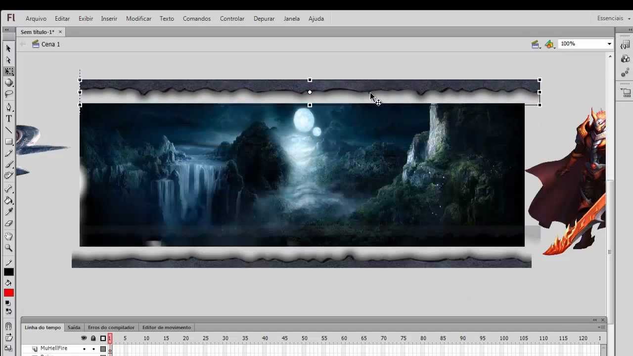 Como criar um banner animado no flash cs6 - YouTube