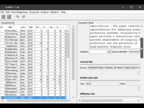 SciMAT -carga de datos desde WOS | 29/57 | UPV - YouTube
