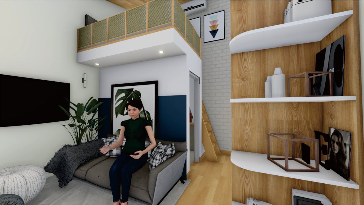 4x4 SQM Loft-Type Tiny House Design Idea - YouTube