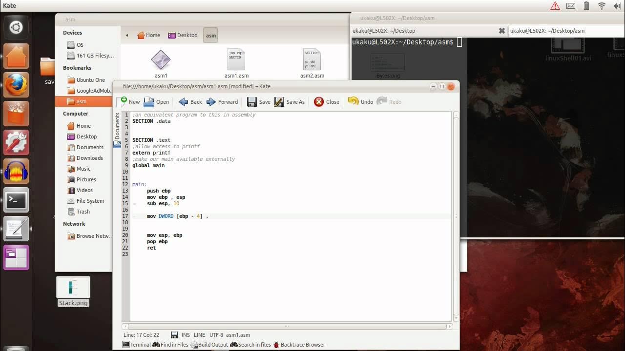 NASM Assembly Language Programming 04 - local variables - YouTube