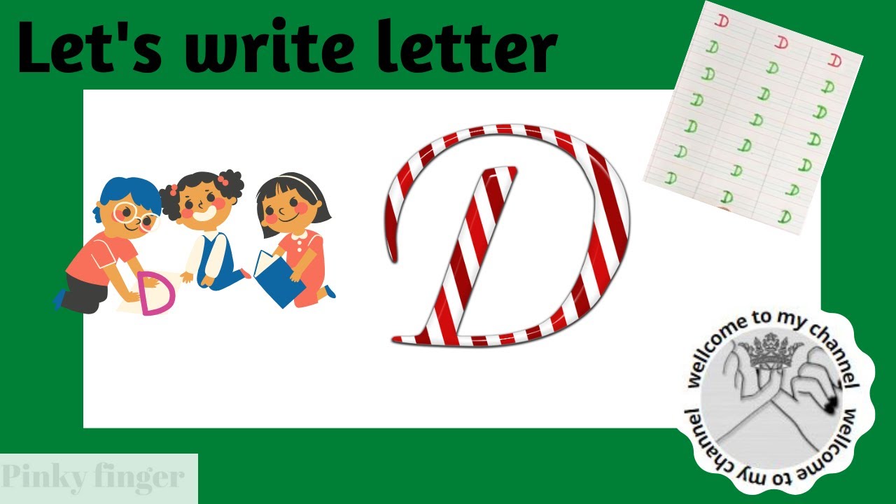 Easy way to write letter D / fun learning / Letter D / D - YouTube