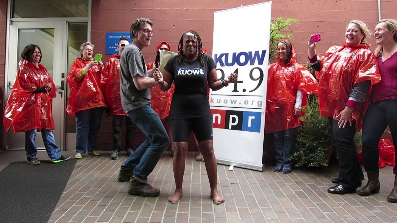 KUOW's Caryn Mathes Steps Up To The Ice Bucket Challenge - YouTube