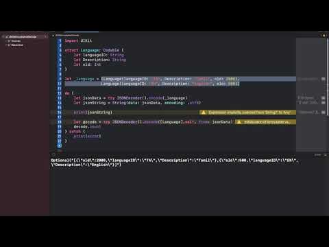Create structure to JSON Encodable and decodable | Karpom Karpipom Tamil | Swift Basics - YouTube