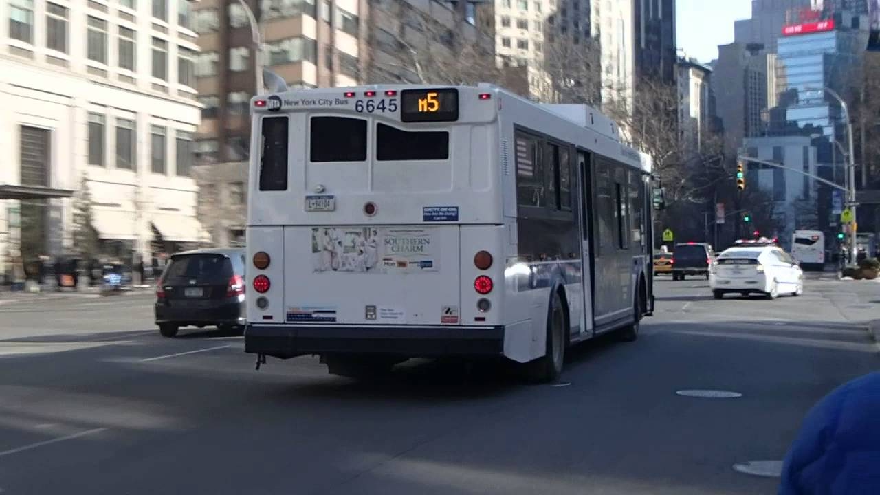 MTA New York City Bus Orion VII HEV 6645 on the M5 to Chambers Street ...