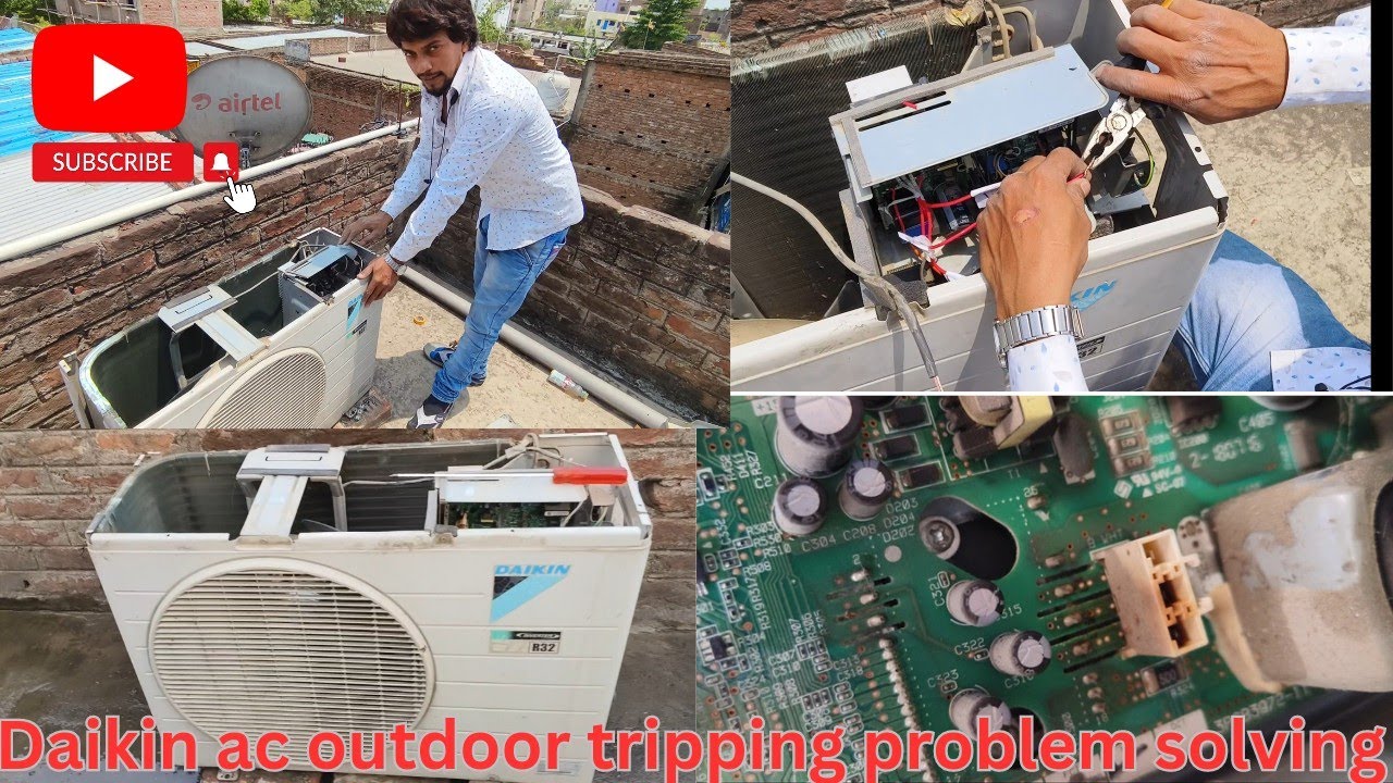 Daikin ac outdoor thodi der chalta fir compressor fan band ho jata h ...