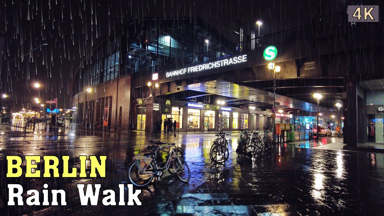 Heavy Rain Night Walk | 4K Berlin, Germany 🇩🇪 - YouTube