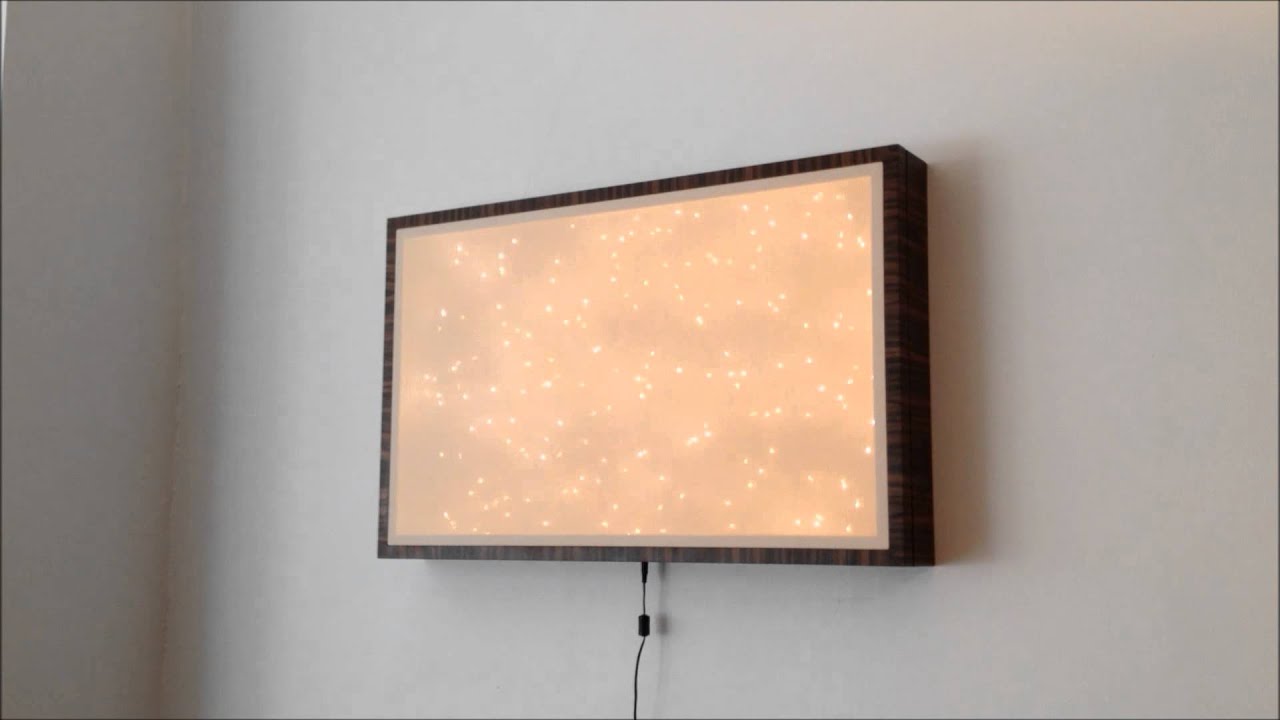 Wall light box 31"/19.5"/4";Macassar Ebony with remote dimmer - YouTube
