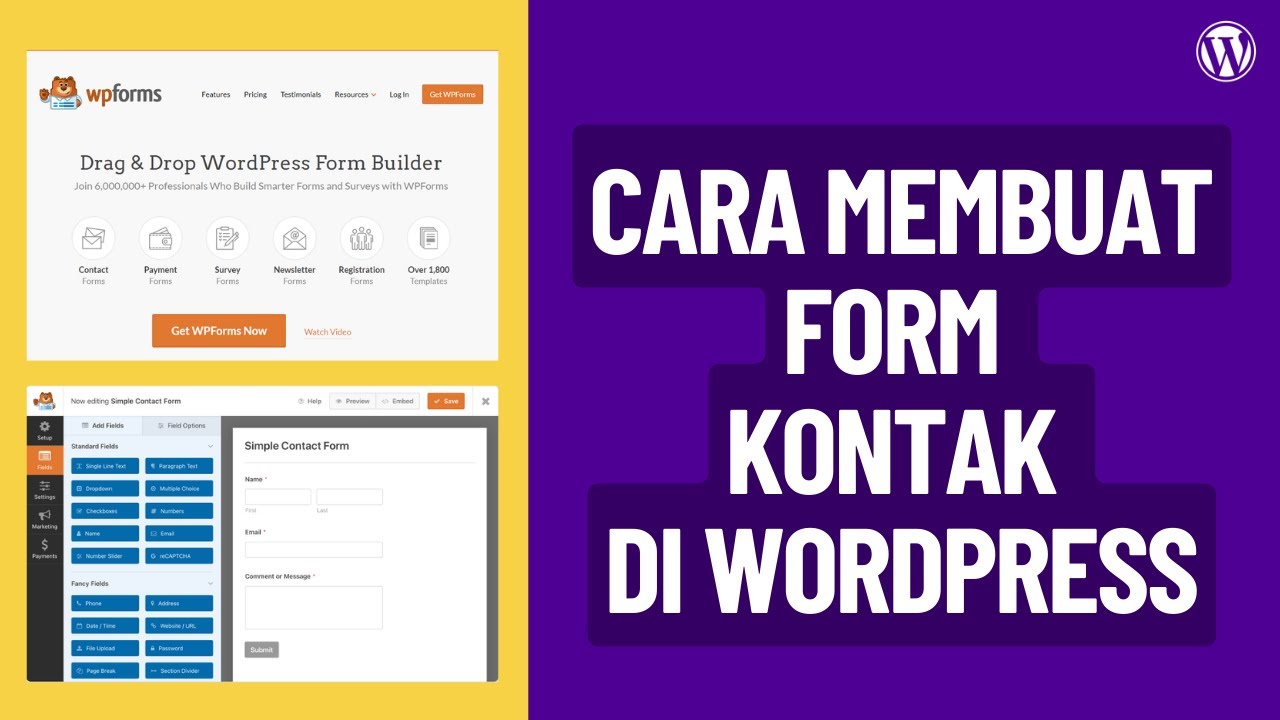 Cara Membuat Form Kontak di WordPress – Tutorial WordPress untuk Pemula - YouTube