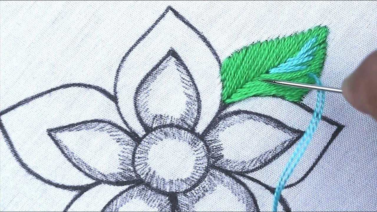 amazing Needle Point Art Modern Flower Embroidery Design made with very ...