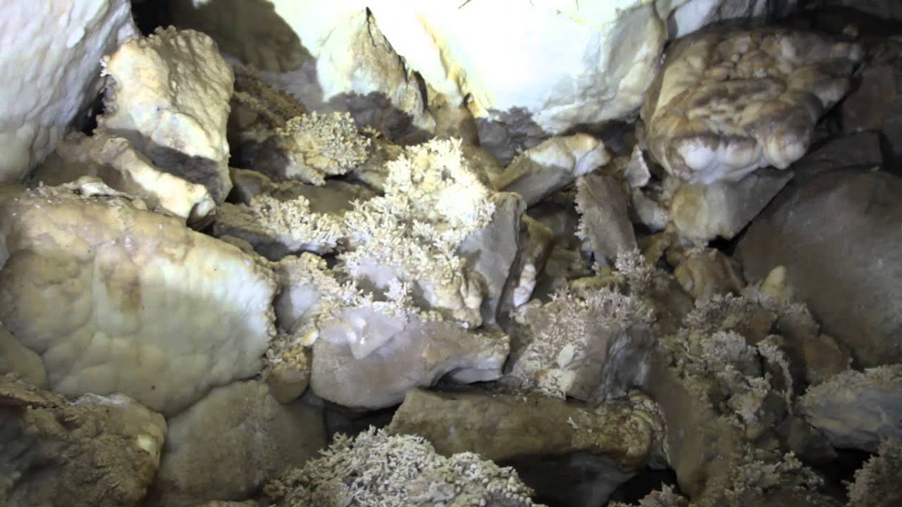 Cave with old dynamite box - YouTube