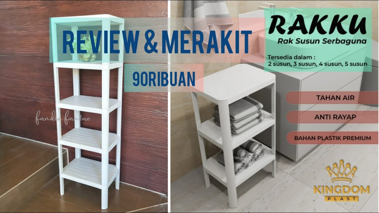 UNBOXING, REVIEW & CARA RAKIT RAK SUSUN SERBAGUNA 90Ribuan BAHAN ...