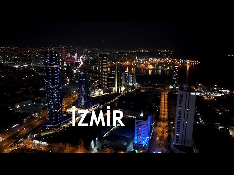 İzmir Gece Manzaraları | Drone ile Manzaralar | DJI MINI 4 PRO ile kaydedilmiştir
