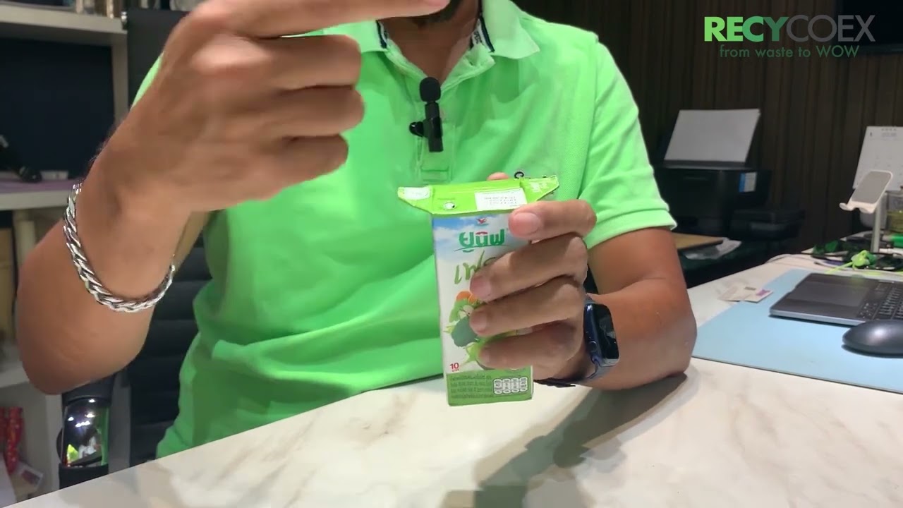 Recycoex การเก็บรวบรวมกล่องนม กล่องน้ำผลไม้ สำหรับนำไป Recycle - YouTube