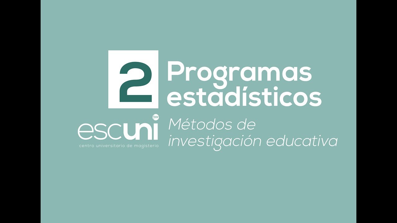 2. Programas estadísticos - YouTube