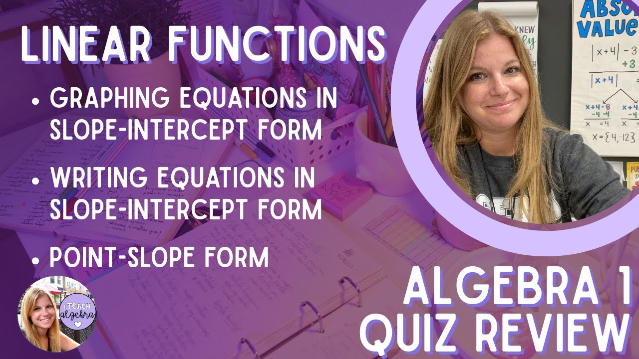 Algebra 1 - Quiz 4.1 - 4.3 Review - YouTube