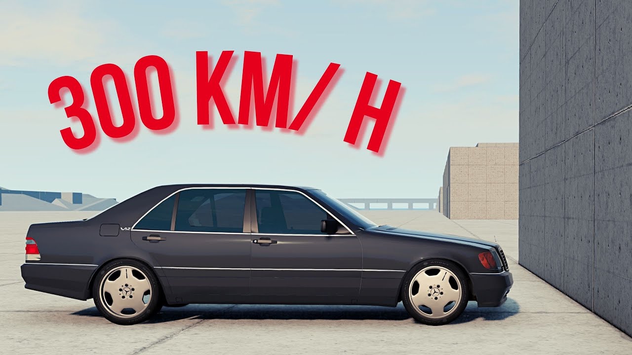 CRASH TEST | Mercedes- Benz S600 #w140 AMG |🔥300 KM/H 🔥| BeamNG.Drive ...