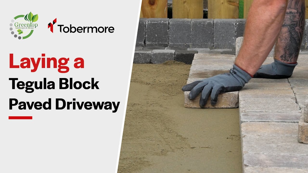 Laying a Tegula block paved driveway - YouTube