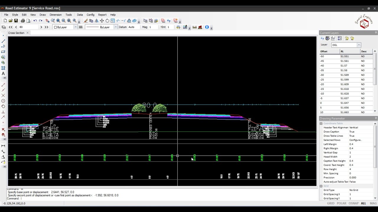 Creating Cross Sections For Main Road And Service Lane Using Road ...