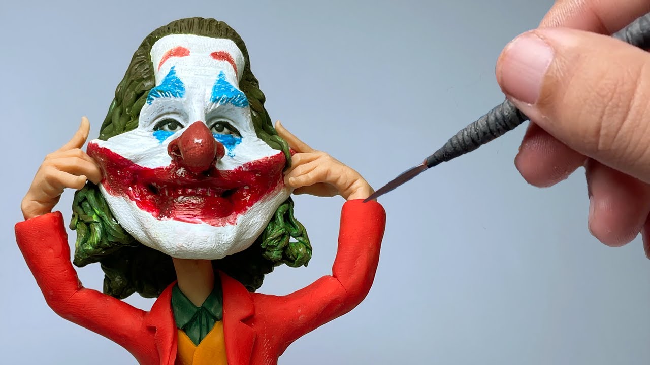 Sculpting Joker (Joaquin Phoenix) Made from Polymer Clay ｜Kay‘s Clay ...