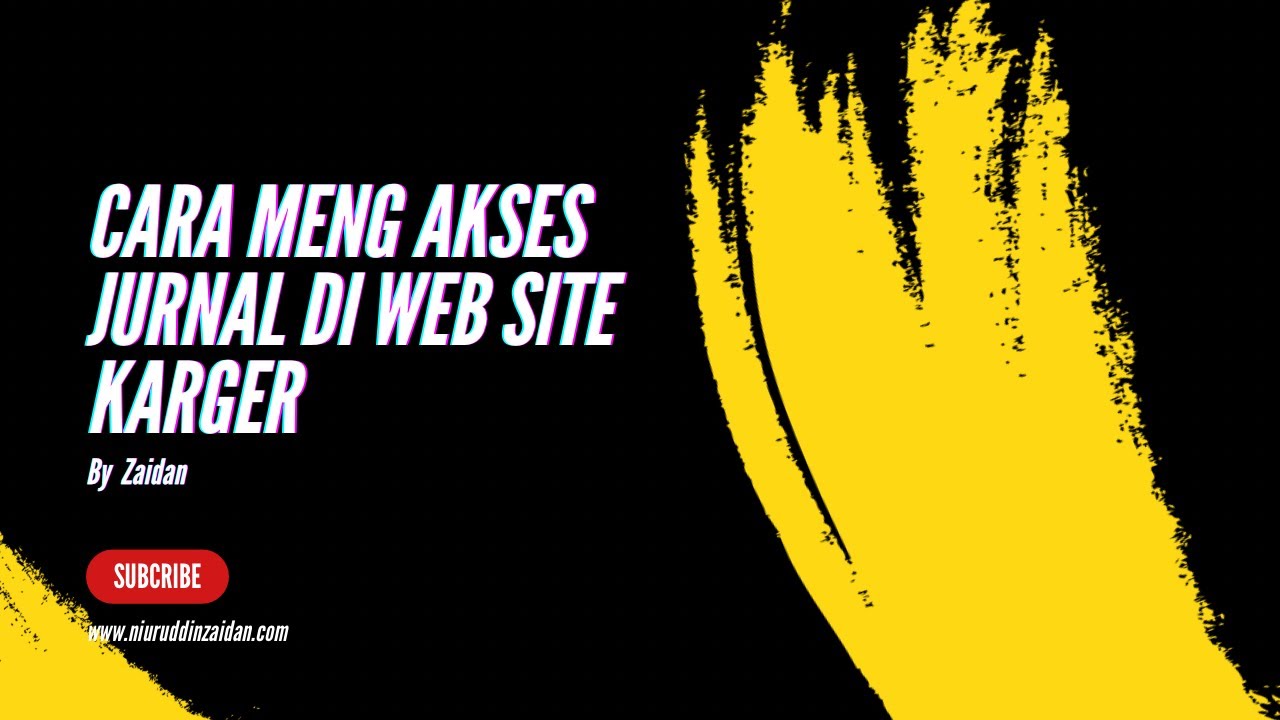 Tutorial cara mengakses web site karger - YouTube